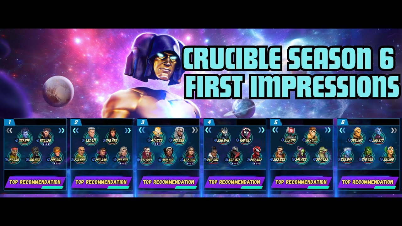 Crucible Season 6 Rules! - Marvel Strike Force - MSF - YouTube
