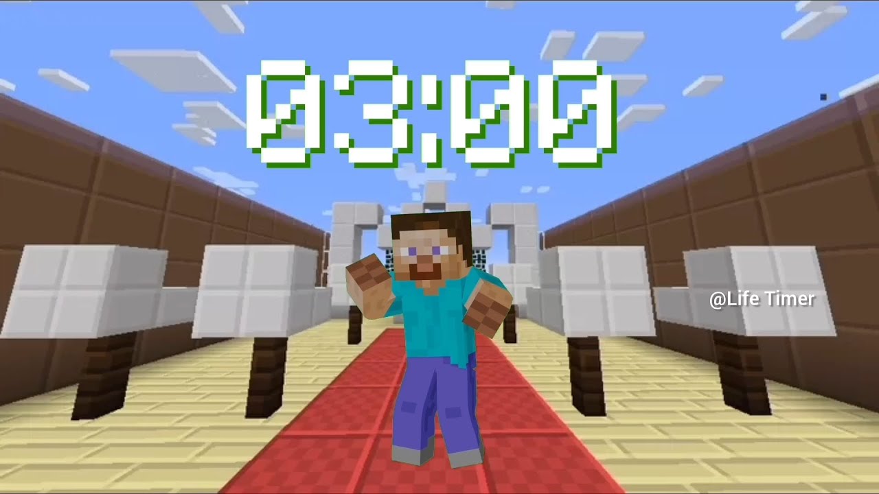 3 Minute Timer Minecraft Dancing Countdown 🕺 - YouTube