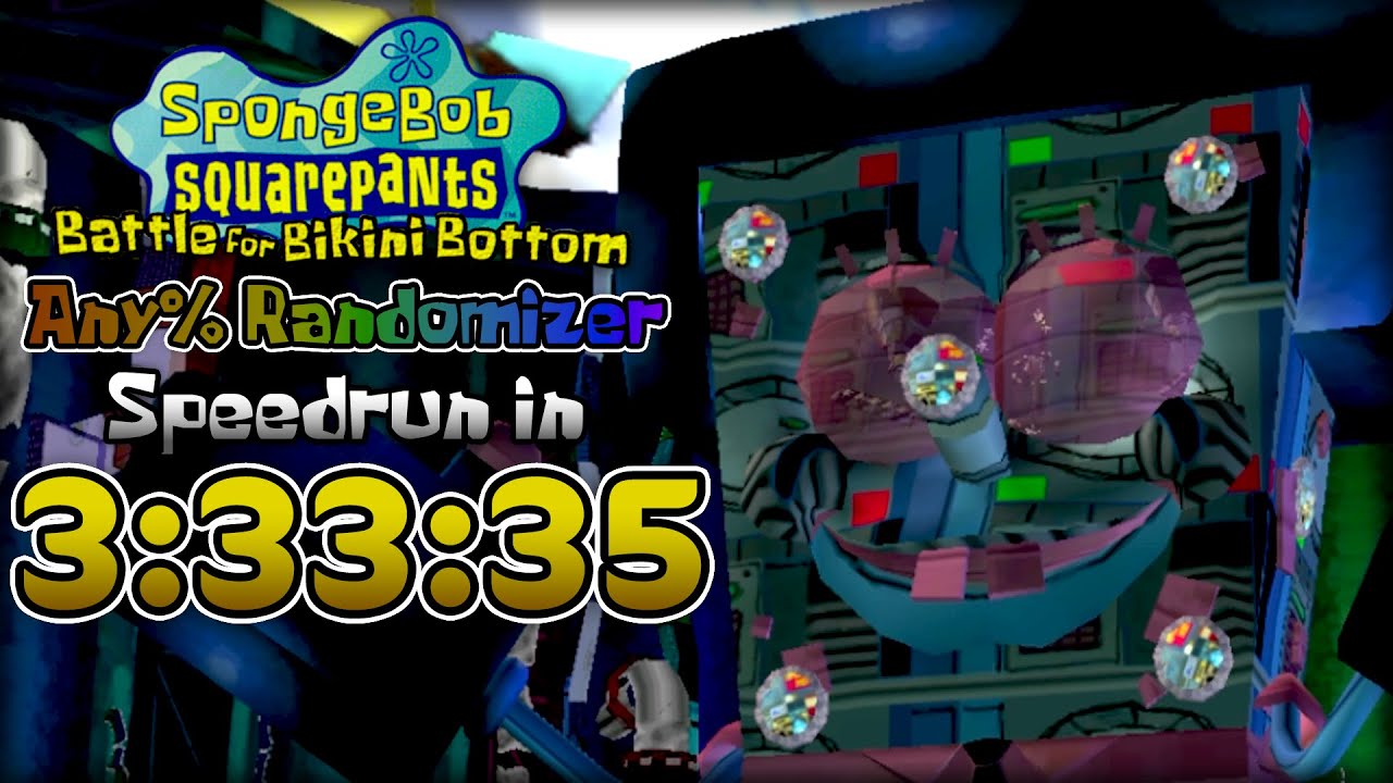 THE FIRST ANY% RANDOMIZER SPEEDRUN IN BATTLE FOR BIKINI BOTTOM - YouTube