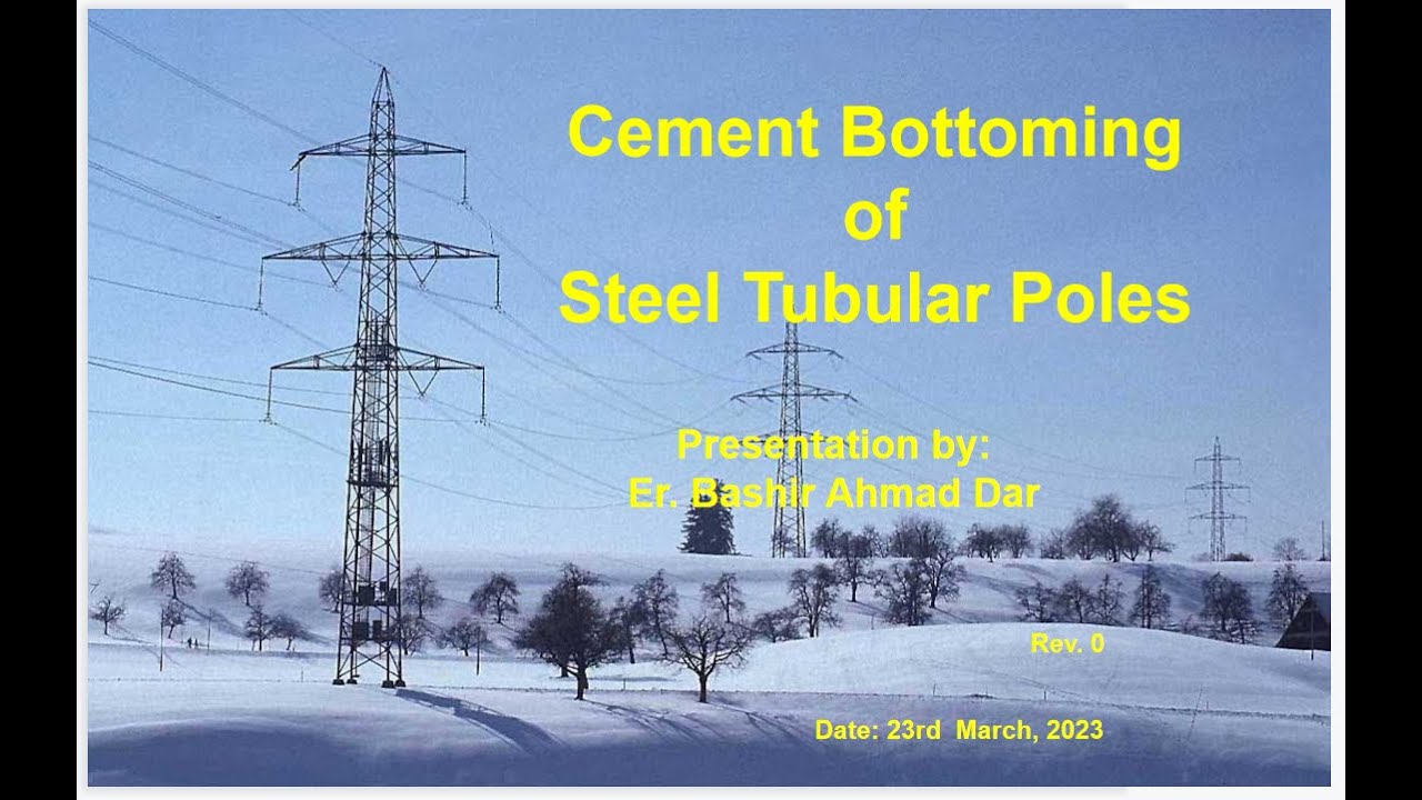 Cement Bottoming of ST Poles - YouTube