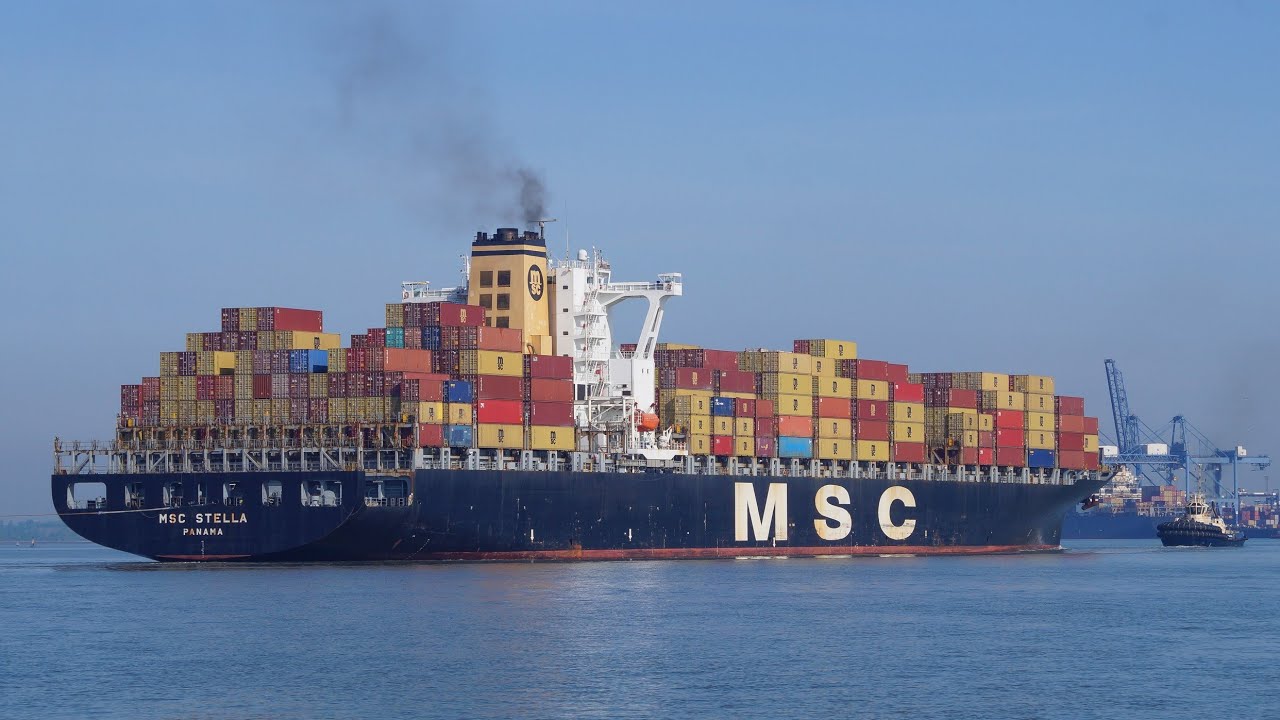 Containership MSC STELLA arriving at the Port of Felixstowe 6/5/22 ...