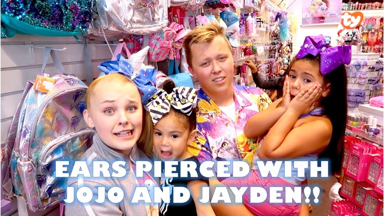 EARS PIERCED WITH JOJO AND JAYDEN!! DAY 117 - YouTube