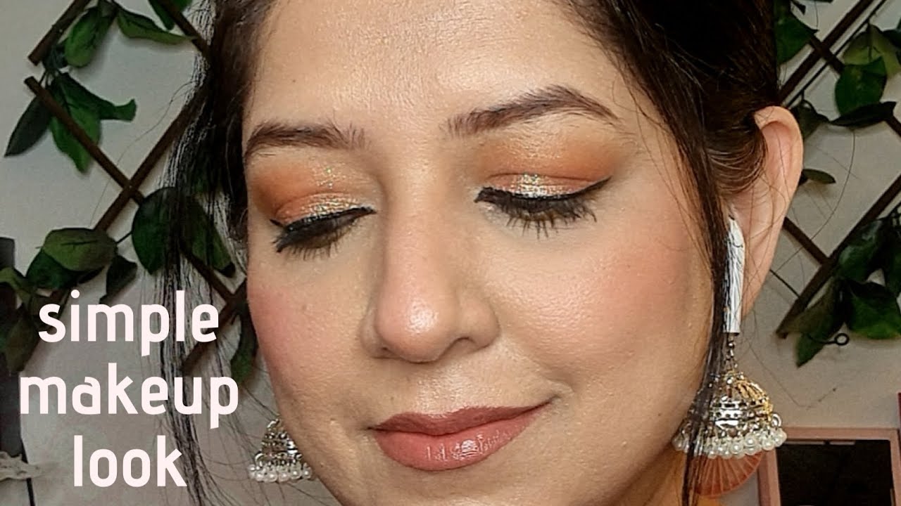 Gold Glitter Eyeshadow Tutorial | Makeup Tutorial for Beginners | Step ...