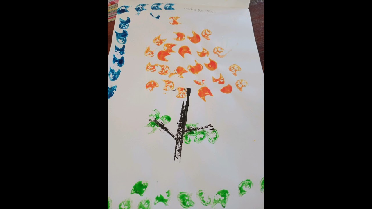 Hasil karya cetak tangkai daun pisang kelas 1B SDN Banjaragung 03 - YouTube