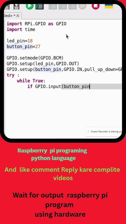 Easy Push Button Code with Raspberry Pi | Python GPIO" - YouTube