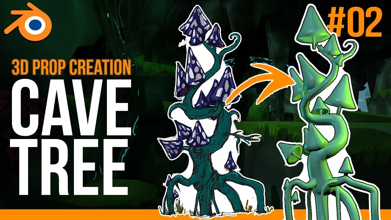 How to model a fantasy tree (details) | uncut tutorial | Blender 2.79 ...