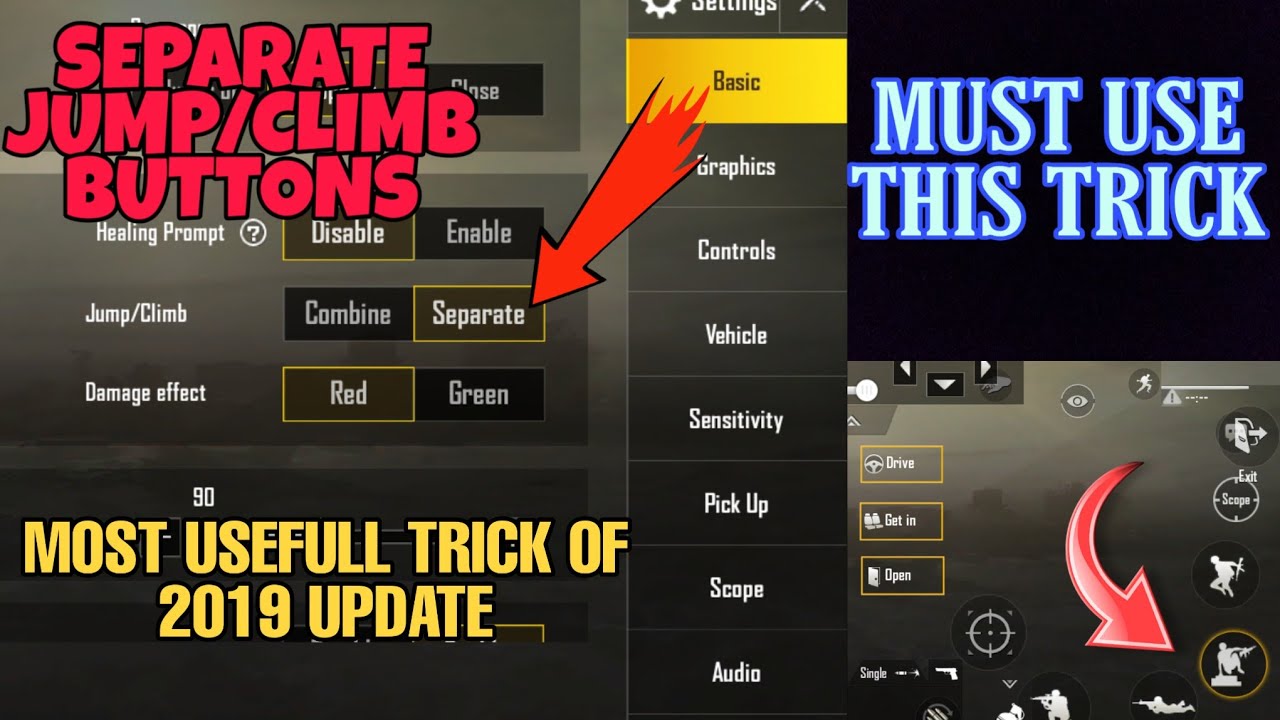 How To Enable Climb Button In Pubg ( #1 usefull trick ) | Shadow Gaming ...