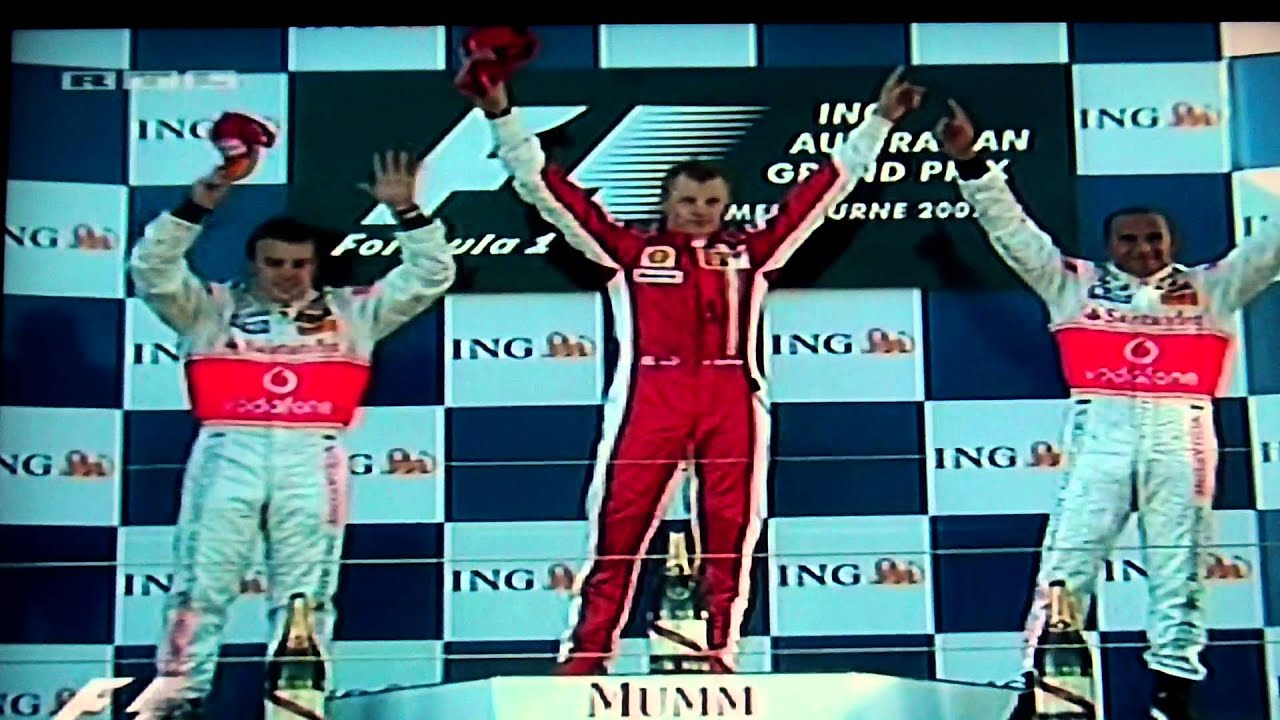 Formula 1 2007 Australien/Melbourne - Kimi wins the 1 race with Ferrari ...