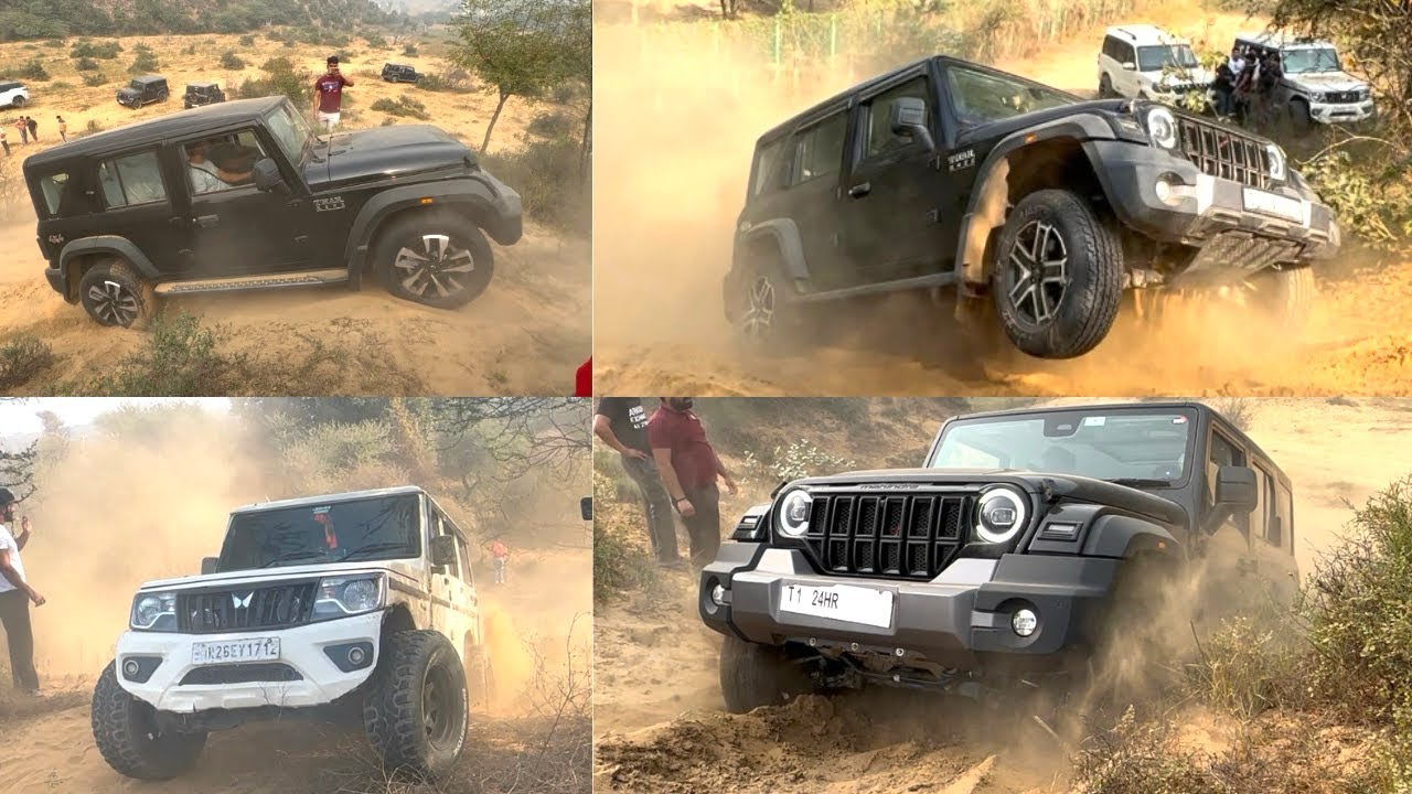 Thar Roxx Vs Fortuner Vs Bolero Vs Thar 3 Door की Off☠️Roading के चक्कर ...