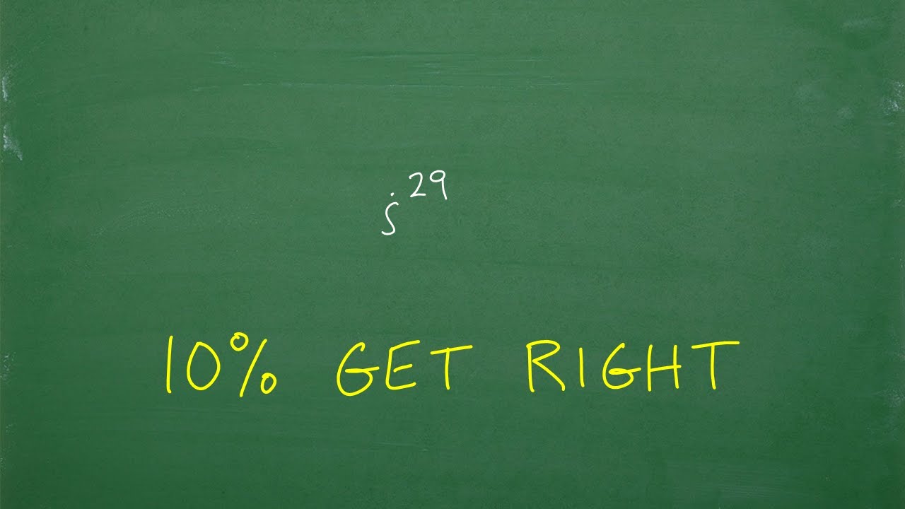 10% Can Figure Out This Math Problem - YouTube