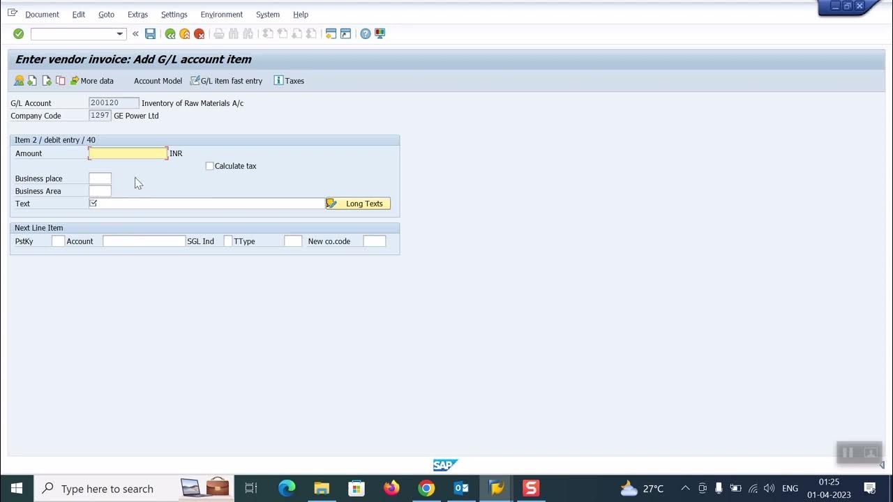 Purchase invoice posting in SAP FI - YouTube