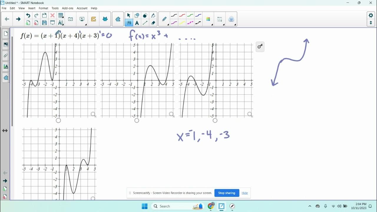 MAT100: Chapter 2 - Matching Graphs to Factored Polynomials - YouTube