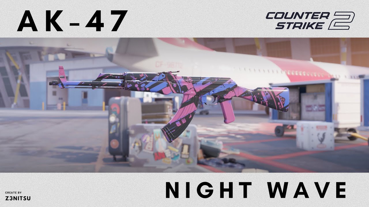 My Workshop Item Skin for CS2 (AK-47 | Night Wave) - YouTube