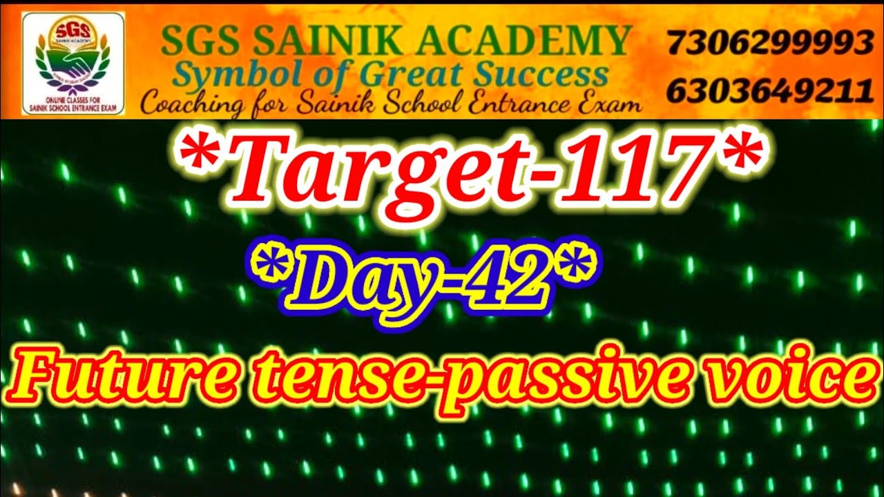*Target-117 **Day-42Future tense-passive voice - YouTube