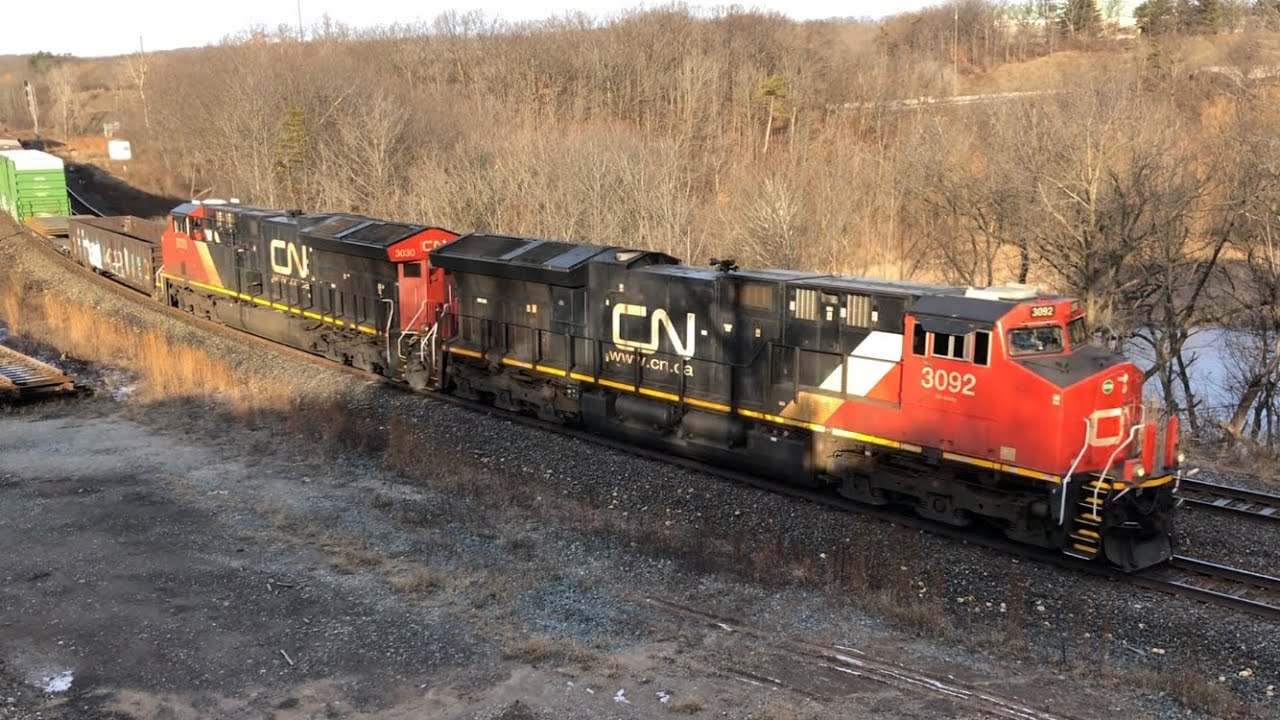 CN Train 394 Dundas Subdivision - YouTube