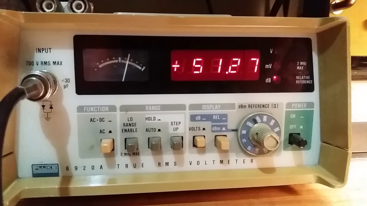 #112 Watts to dbm , bird 43 test element Fluke 8920A True RMS Voltmeter ...
