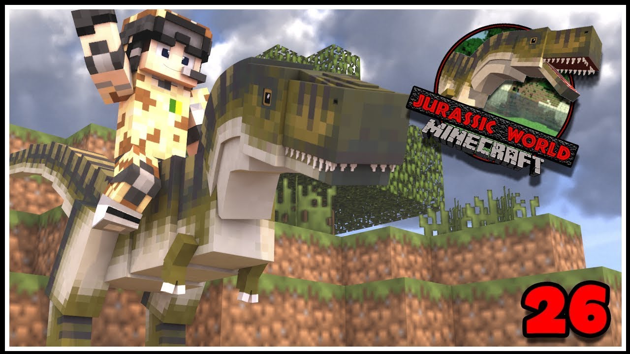 A Jaula Do Tiranossauro Rex Minecraft Jurassic World 26 Youtube
