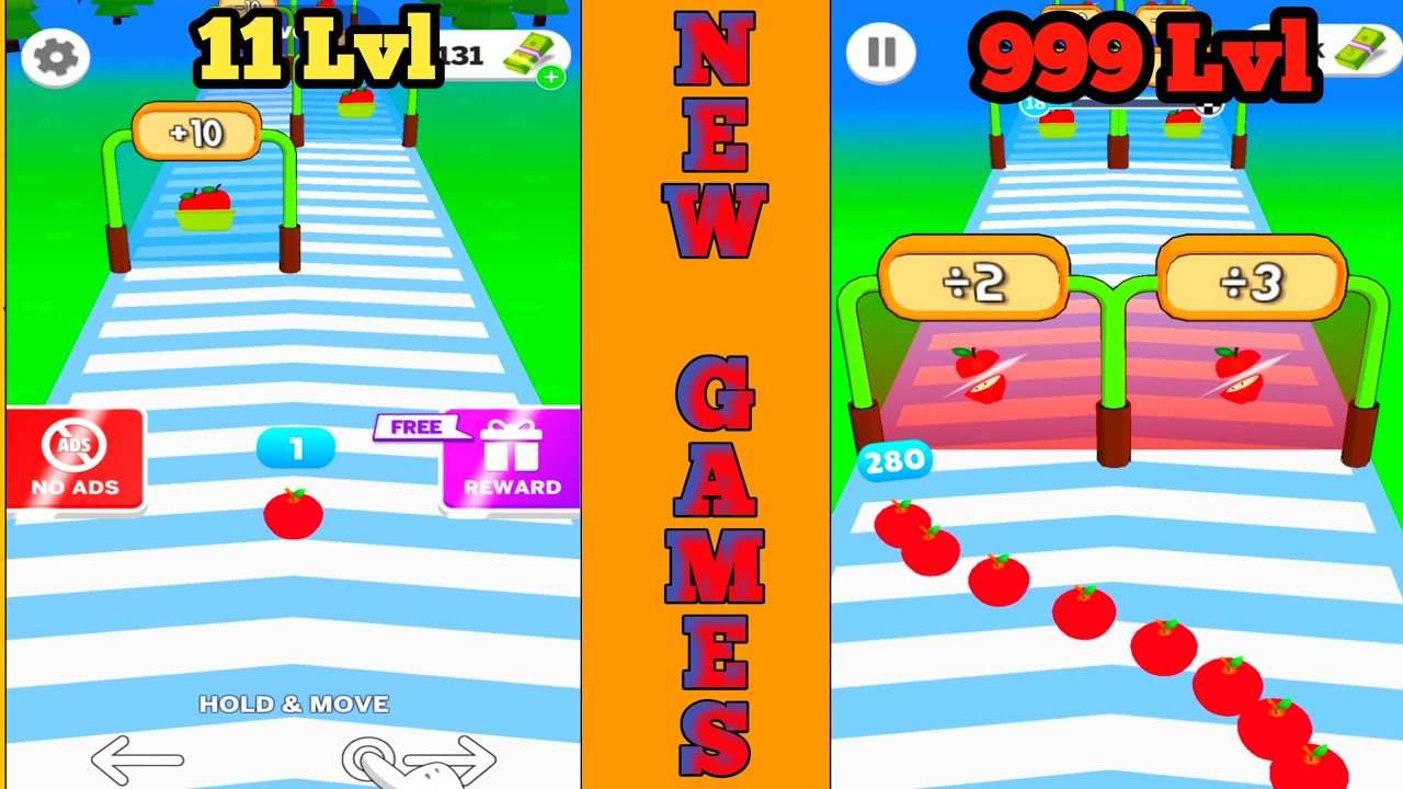 Fruit Run Count Game Level Up Fruit 3D Max Level (2024) New Gameplay ...