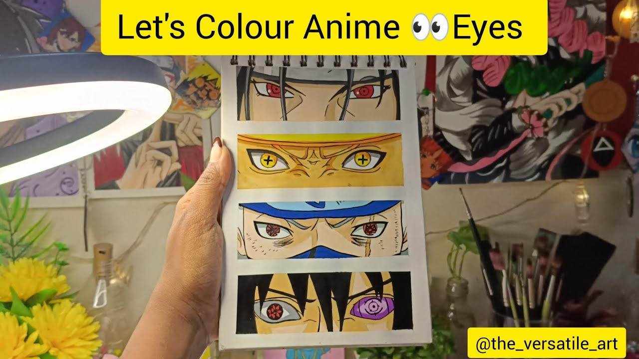 Let's Colour Anime Eyes 👀 / All Naruto series Eyes/ - YouTube