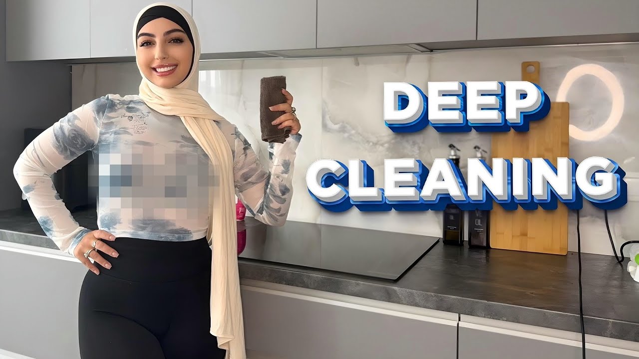 4K Cleaning Routine | Table Wipe in Hijab | Modest Outfit Try On Haul ...