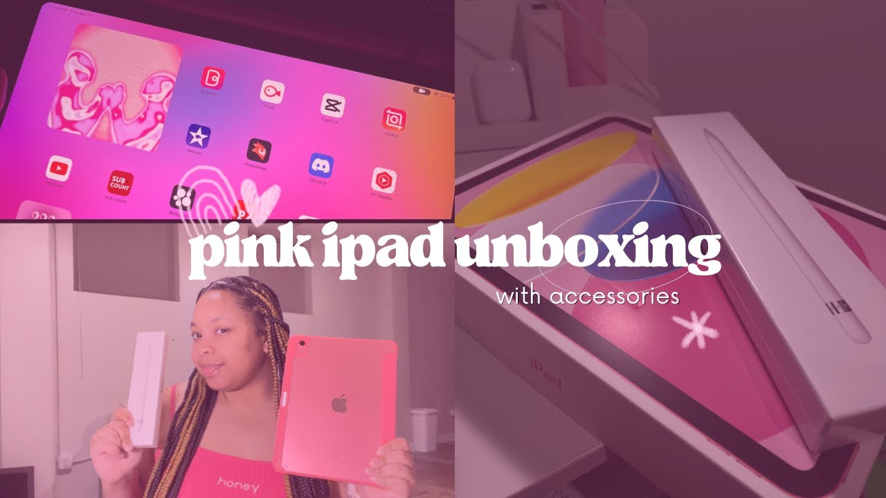 PINK IPAD UNBOXING + accessories 💕 *aesthetically pleasing* - YouTube