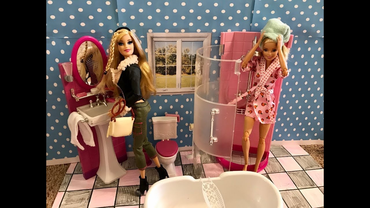 Barbie Morning Routine! NEW Bathroom!! - YouTube