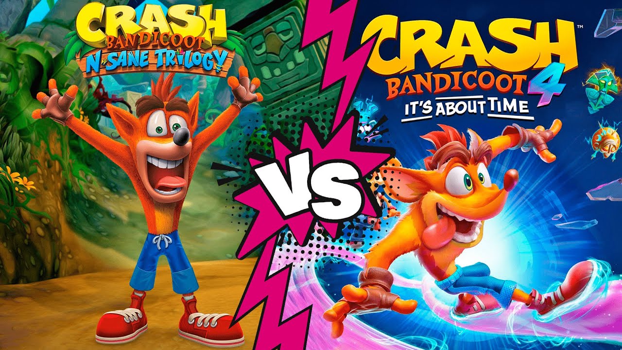 Crash N. Sane Trilogy VS Crash 4 It's About Time: QUAL É MELHOR? - YouTube