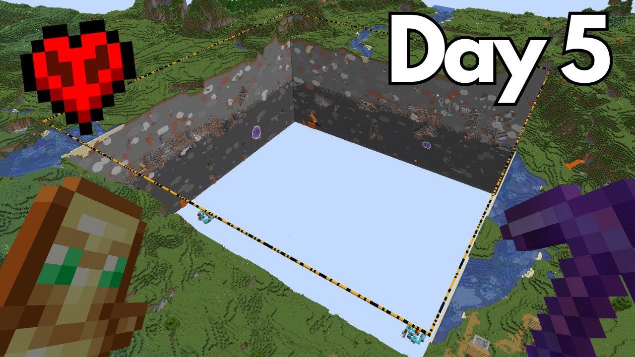 Destroying 10 MILLION Blocks in my Hardcore World (Day 5) - YouTube