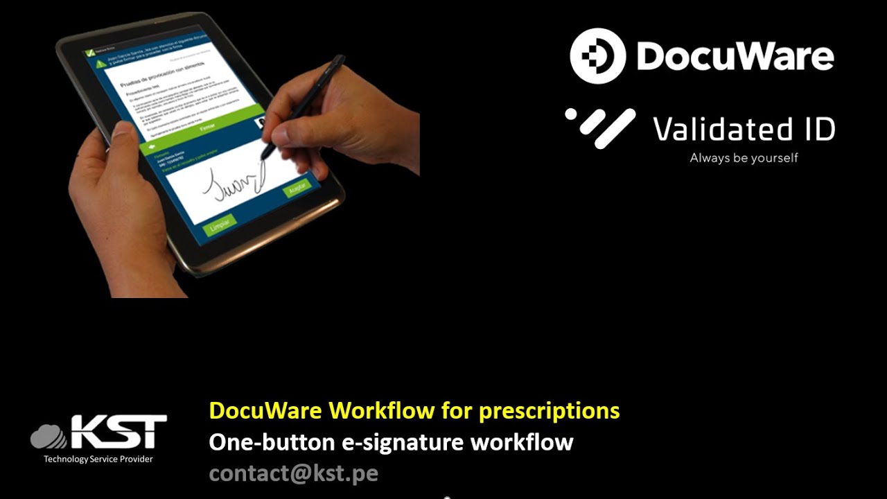 DocuWare Workflow for prescriptions: ValidatedId signature - YouTube