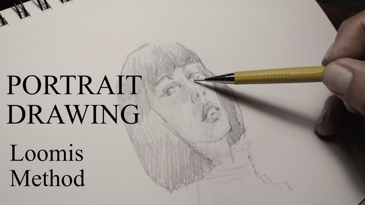 Graphite Portrait using the Loomis Method - YouTube