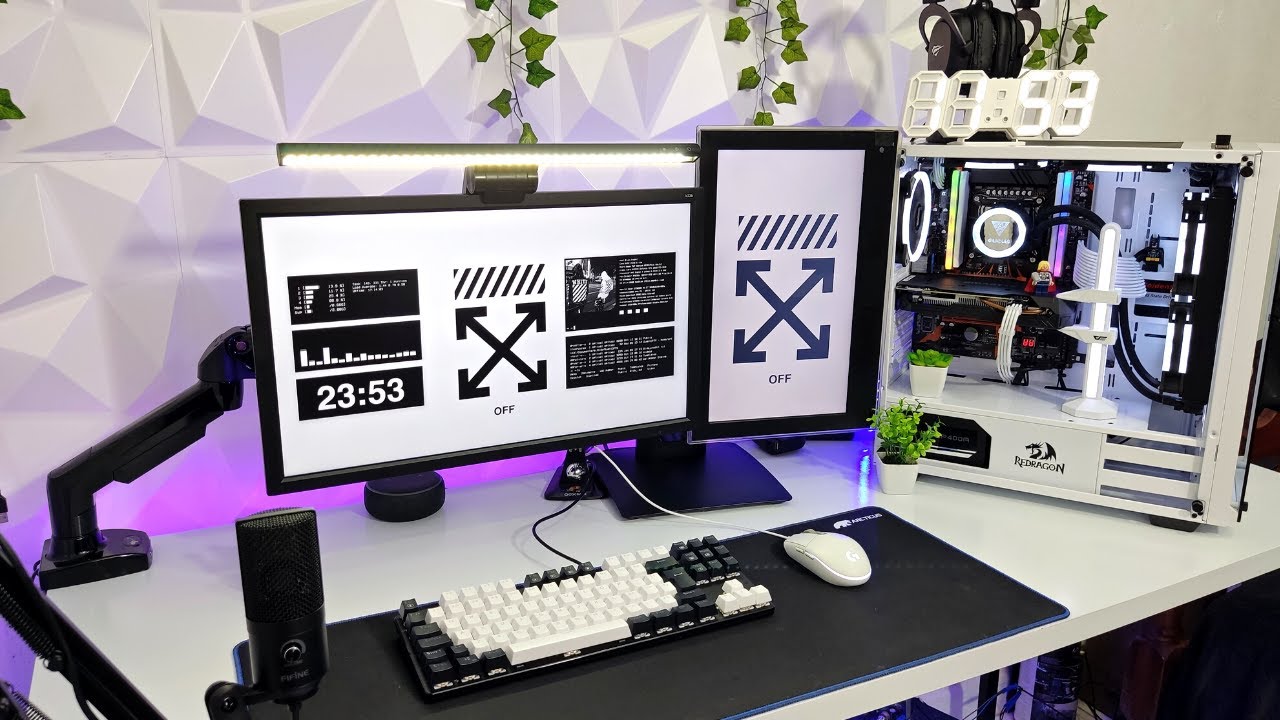 DEIXANDO SETUP BONITO COM SUPORTE F80N ELG! SETUP BRANCO - YouTube