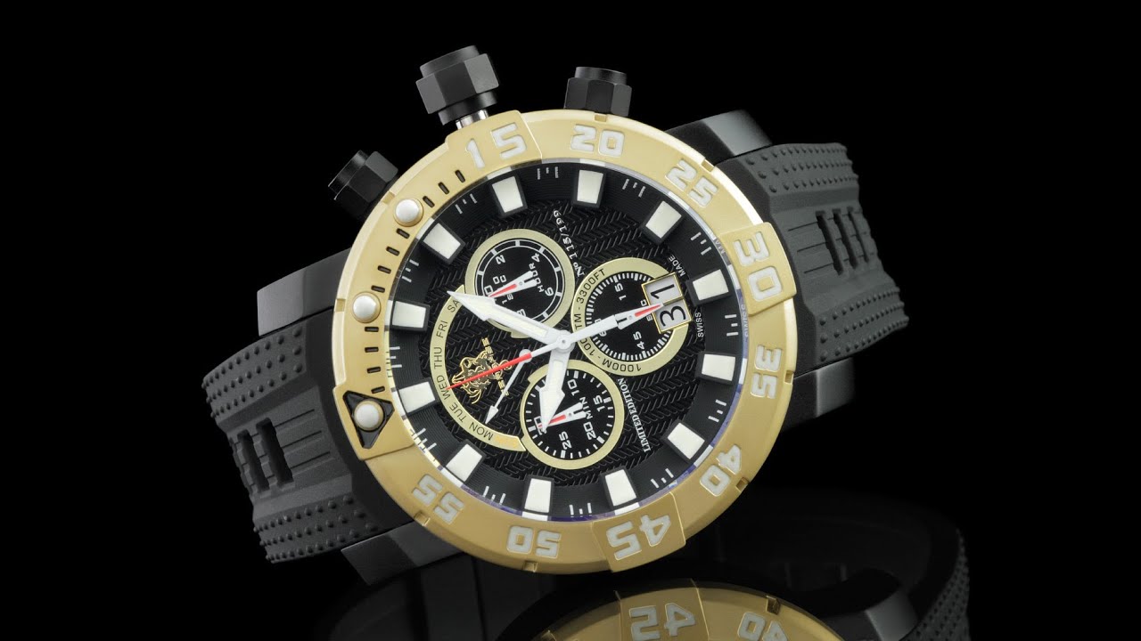 Invicta 14254 Sea Base 1000 Meter WR Swiss Chronograph Strap Watch ...