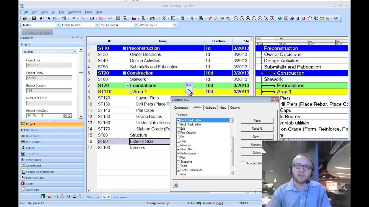 Synchro Training- New Version Layout & Custom Toolbars - YouTube
