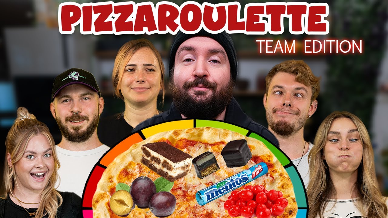 Pizza Roulette mit dem GANZEN TEAM - YouTube