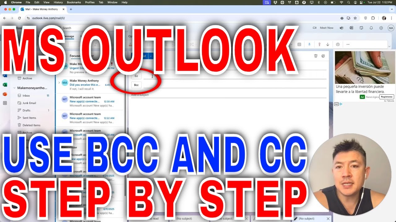 How To Use BCC And CC In Microsoft Outlook Email🔴 - YouTube