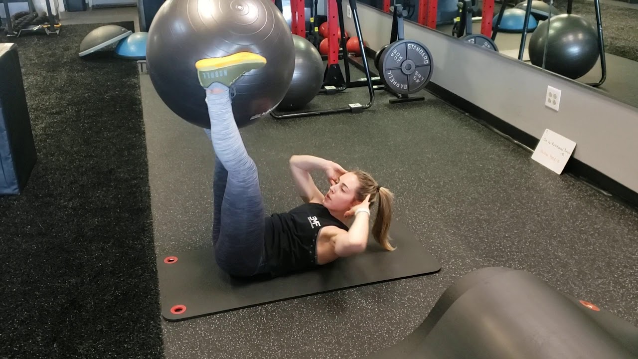 Stability Ball Bicycle Rotation - YouTube