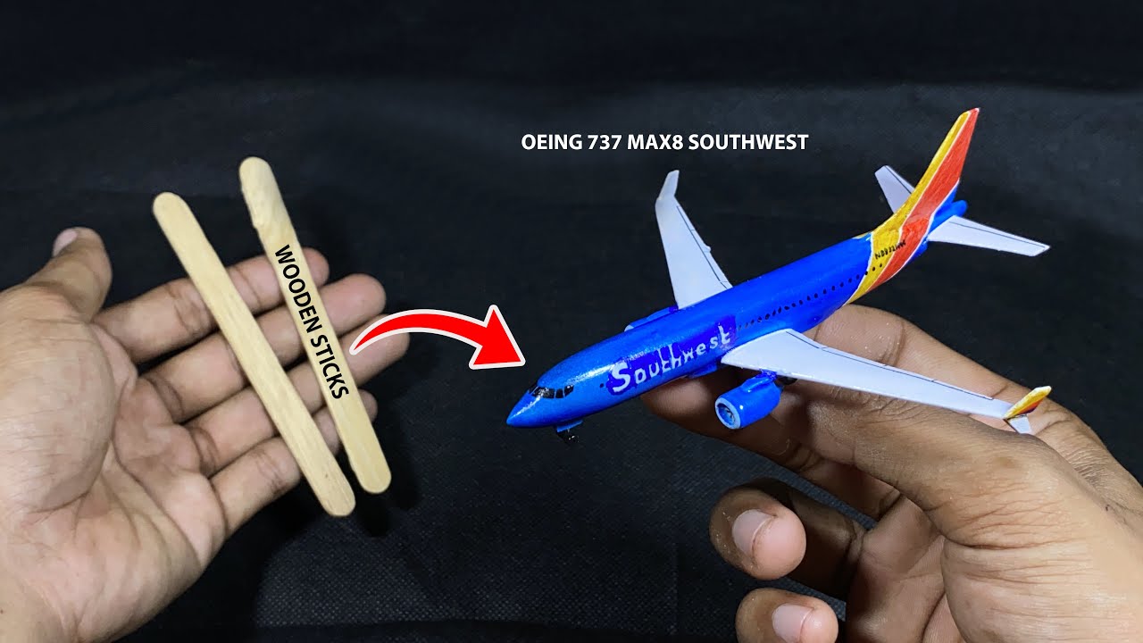 How to make an airplane model from wooden | Boeing 737-8Max Southwest ...
