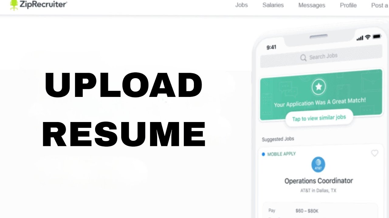 How To Upload Resume On ZipRecruiter App - YouTube