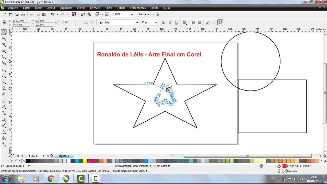 Como digitar texto em circulos, ajustar texto ao caminho - YouTube