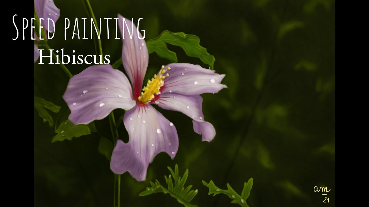 Speed painting hibiscus sur Procreate - YouTube