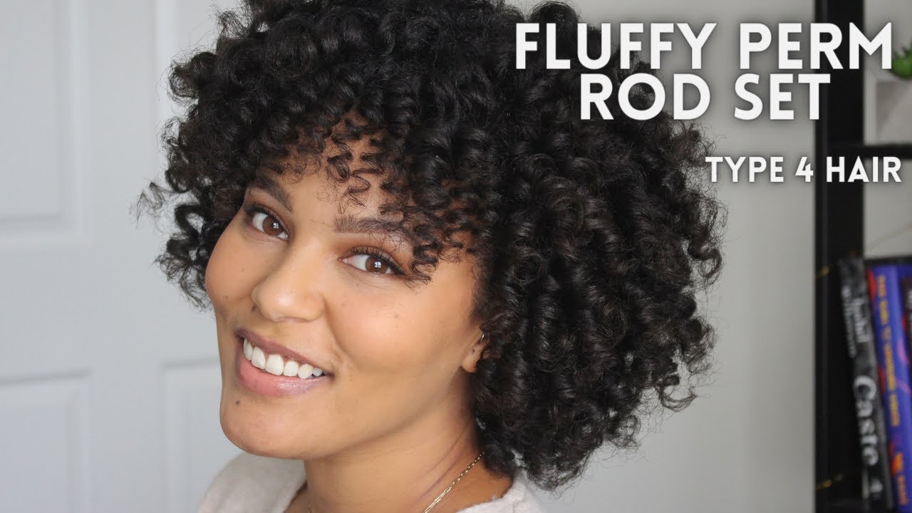 Fluffy Perm Rod Tutorial on Type 4 Hair | SimplyStasia - YouTube