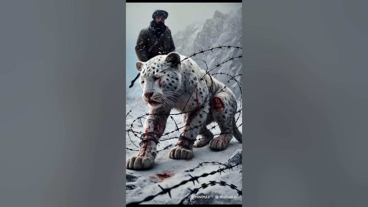 White Leopard Trapped in Barbed Wire–Heart-Pounding Rescue! #animals #cute #love #shorts # ...