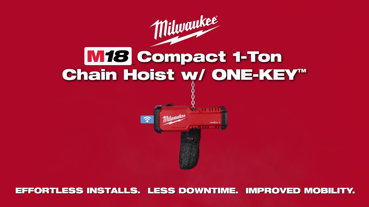 Milwaukee® M18™ Compat 1 Ton Chain Hoist with ONE KEY™ 2983-20 - YouTube