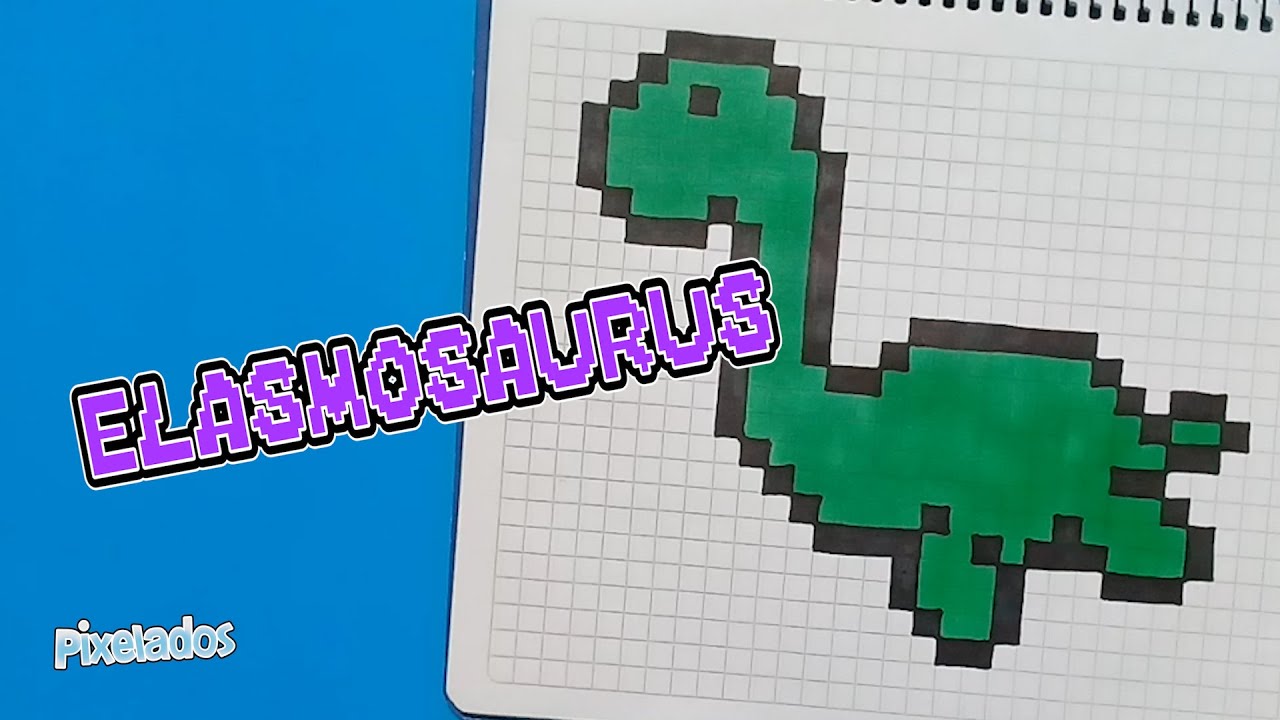COMO DIBUJAR UN ELASMOSAURUS EN PIXEL ART - PIXELADOS - YouTube