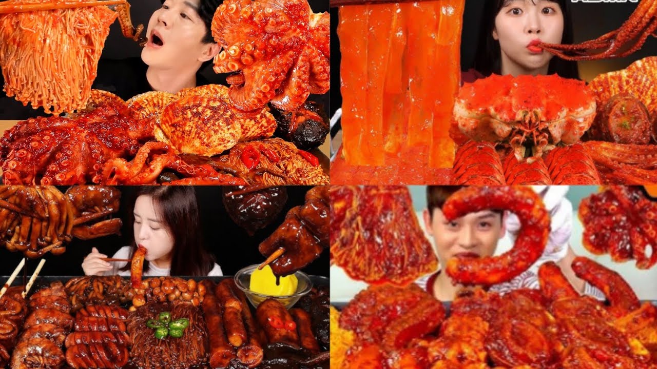 Korean Famous mukbangers eating Compilation big bite's Seafood 🦞 - YouTube