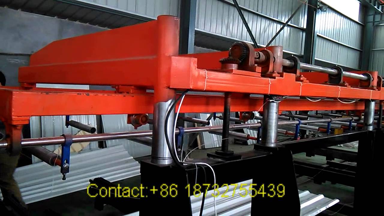 Auto Stacker of roof sheet line - YouTube