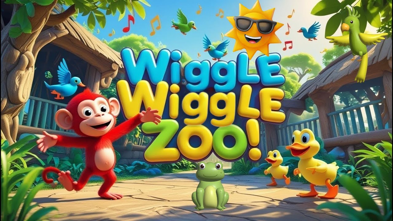 Wiggle and Learn! Zoo Song for Preschoolers 🎶Toddler Animal Song ...