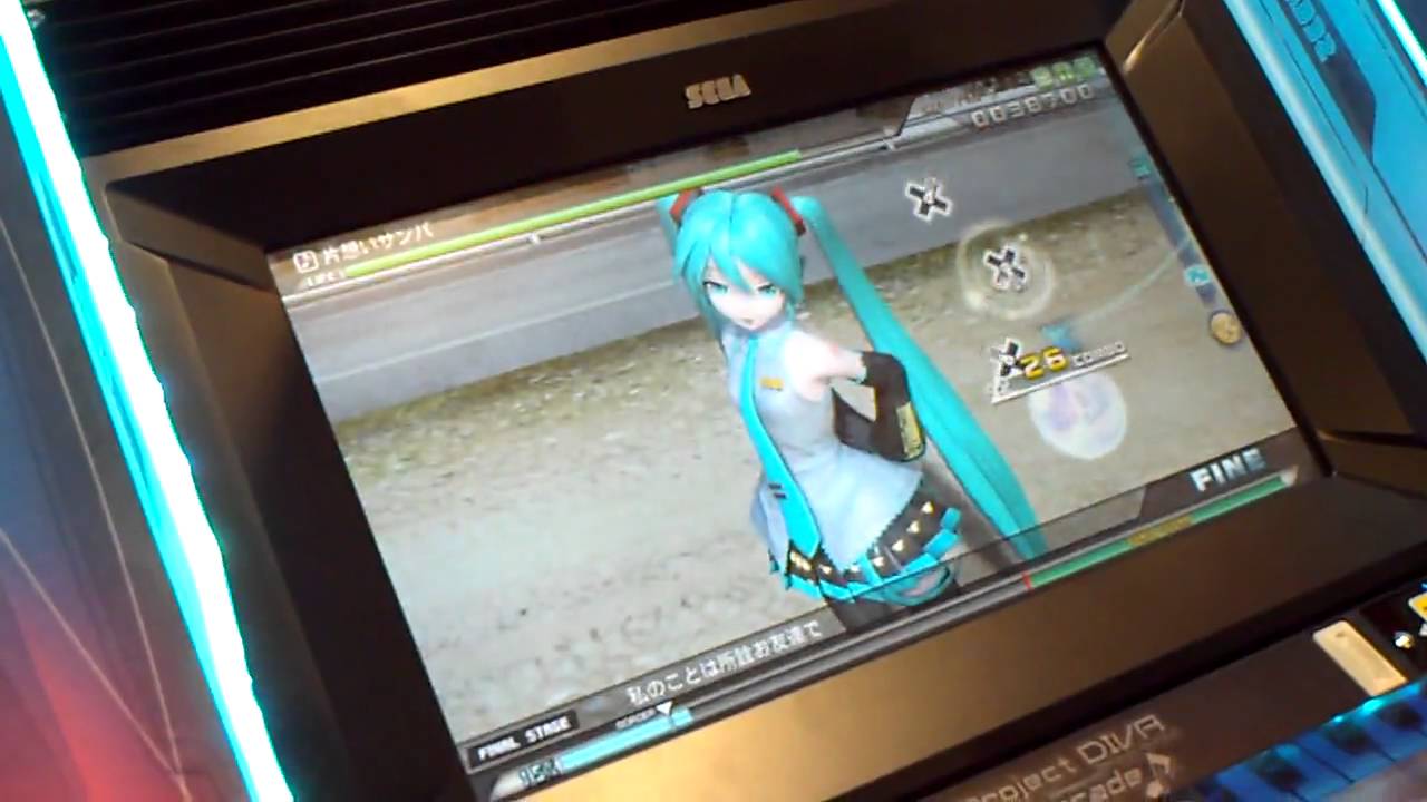 2o7 100108 Hatsune Miku Project DIVA Arcade 1st Location Test - YouTube
