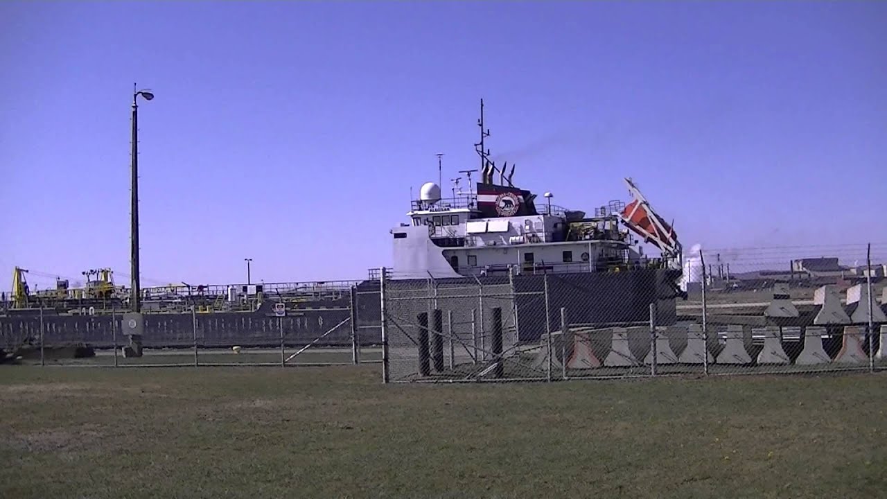 Algosar Algoma Central Corp. Great Lakes Freighter leaving Soo Locks ...