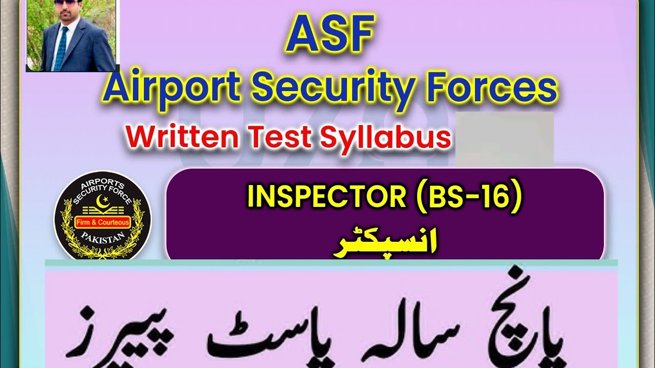 Inspector ASF Syllabus, Past Papers, Lecturer, Educators, PPSC ...